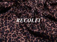 China Leopard Printing Repreve Fabric Stretch Activewear Made From Recycled Plastic Workout Excercise for sale