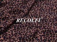 China Leopard Printing Repreve Fabric Stretch Activewear Made From Recycled Plastic Workout Excercise for sale