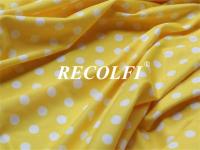 China Yellow Dot Printing Cute Activewear Knit Fabric For Women Kids Yoga Running for sale