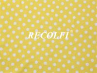 China Yellow Dot Printing Cute Activewear Knit Fabric For Women Kids Yoga Running for sale