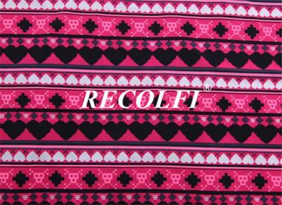 China Geometry Pattern Absorbent Poly Yarn Recycled Plastic Activewear Digital Printing for sale