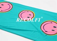 China Smiling Print Fabric Spandex Workout Leggings Touch Softly Functional Cooling for sale