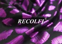 China Repreve Yarn Shiny Foiling Activewear Knit nylon spandex Fabric Sweat Absorbing for sale