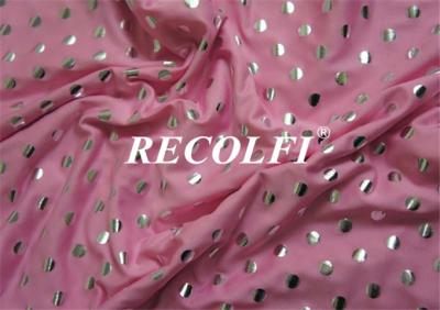 China Pinky Dot Glitter Sustainable Nylon Activewear Knit Fabric Cool Quick Drying for sale