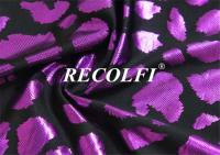 China Repreve Yarn Shiny Foiling Activewear Knit nylon spandex Fabric Sweat Absorbing for sale