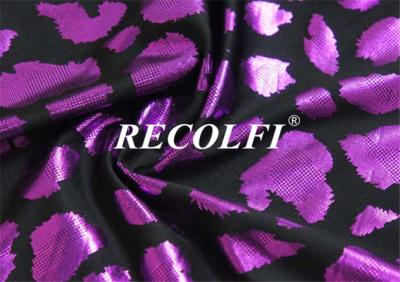 China Repreve Yarn Shiny Foiling Activewear Knit nylon spandex Fabric Sweat Absorbing for sale