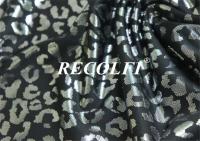 China Leopard Silver Foiling Sustainable Knit Activewear Fabric 4 Ways Stretch for sale
