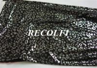 China Leopard Silver Foiling Sustainable Knit Activewear Fabric 4 Ways Stretch for sale