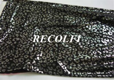 China Leopard Silver Foiling Sustainable Knit Activewear Fabric 4 Ways Stretch for sale
