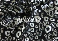 China Silver Leopard Lycra Spandex Gym Leggings Repreve Fiber Weft Knitted Plain Dye for sale