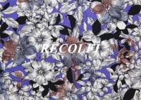 China Direct Flower Printing Fabric Spandex Workout Leggings Functional Recycled Polyester for sale