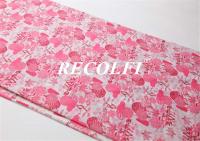 China Pink Floral Printed Bikini Bondi Shiny Repreve Swimwear Fabric Washable for sale