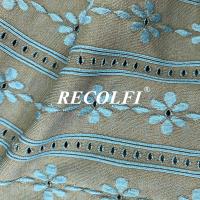 China Anti Mold Flower Printing Green Athletic Wear Fabric 77% Repreve Nylon for sale