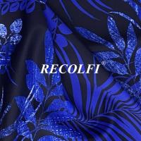 China Floral Design Activewear Knit Fabric Tricot Warp Gym Shorts Sport Bra for sale