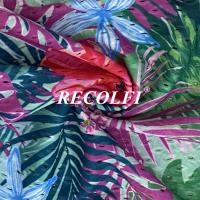 China 200GSM Micro Fiber Stripe Activewear Knit Fabric Floral Design Warm Up Suit for sale