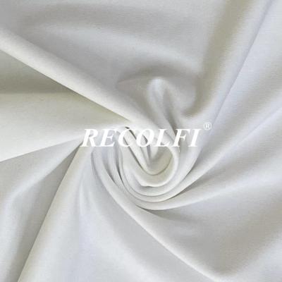 China Solid Color Recycled Plastic Polyester Fabric 170GSM For Workout Yoga Wear for sale