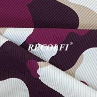 China 130CM Width Activewear Spandex Knit Fabric Eco Ribbed Leopard Printing for sale