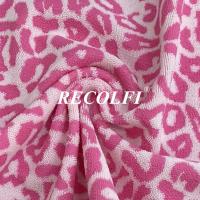 China 135cm Leopard Prining Activewear Knit Fabric Sustainable Swim Towelling Fabric for sale