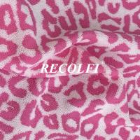 China 135cm Leopard Prining Activewear Knit Fabric Sustainable Swim Towelling Fabric for sale