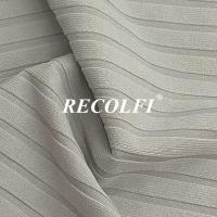 China Stretch Ribbed Activewear Knit Fabric Eco Friendly Gym Wearing Warm Up Suits for sale