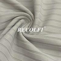 China Stretch Ribbed Activewear Knit Fabric Eco Friendly Gym Wearing Warm Up Suits for sale