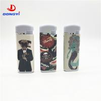 China Custom Disposable Plastic Gas Turbo Flame Lighter 6.8x2.78x1.3 cm for Promotions for sale