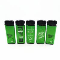 China Dongyi DY-F008 Refillable Windproof Gas Lighter with Flip Cover ISO9994 6.8cm for sale
