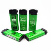China Dongyi DY-F008 Refillable Windproof Gas Lighter with Flip Cover ISO9994 6.8cm for sale