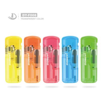 China Dongyi EUR Classic Flip Windproof Gas Lighter DY-F008 ABS Plastic 6.8cm Torch for sale