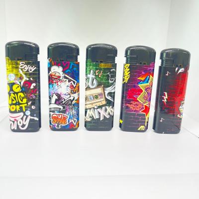China Fashion Windproof Cigarette Electronic Refillable Gas Lighter 68x27.8x13mm ISO9994 for sale