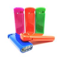 China Refillable Windproof Turbo Flame Lighter 6.8cm ABS AS Heavy Piezo Ignition for Men Smoking Gift for sale