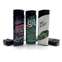 China Custom Plastic Gas Lighter 8.1x2.58x1.14 cm Refillable Electronic Lighter for Europe for sale
