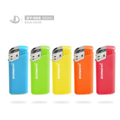 China Mini DY-068 Colorful Euro Standard CR Plastic Electric Lighter 66.5x25x10mm 1000pcs per carton for sale