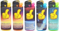 China DY-077 Refillable Slim Lighter 80.7mm Custom Logo Gas Lighter for Smoking for sale