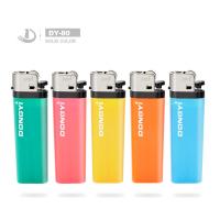 China Customizable DY-80 Disposable Butane Gas Flint Lighter 80x23.7mm ISO9001 for sale