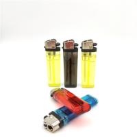 China Custom Cigarette Disposable Transparent Flint Lighter Model NO. DY-60 Samples US 20/Piece for sale