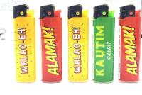 China Disposable Stone Gas Lighter 80.7mm Butane Flint Lighter with Custom Logo for sale