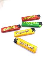 China Disposable Stone Gas Lighter 80.7mm Butane Flint Lighter with Custom Logo for sale