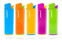 China Disposable Stone Gas Lighter 80.7mm Butane Flint Lighter with Custom Logo for sale