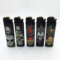 China EUR Standard Flint Gas Lighter DY-077 ISO9994 Certified 80.7x22.6x11.7mm Custom Logo for sale