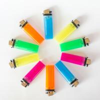 China Disposable Plastic Flint Lighter 80x23.7x11.8mm ISO9994 Certified 5 Colors for sale