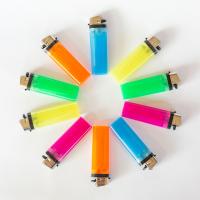 China Disposable Plastic Flint Lighter 80x23.7x11.8mm ISO9994 Certified 5 Colors for sale