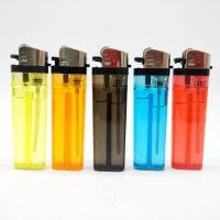 China Disposable Plastic Gas Flint Lighter 80x23.7x11.8mm Five Colors Black Head for sale