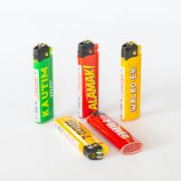 China DY-077 Flint Gas CE Lighter 80.7x22.6x11.7mm Disposable Refillable ABS Plastic ISO9994 for sale