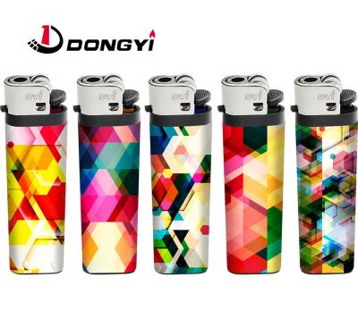 China POM Material Safety Relief Steel Ball Plastic Gas Lighter 80x23.7mm Kitchen Model DY-016 for sale
