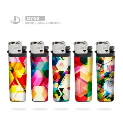 China Customized Flint Wheel Cigarette Lighter 8.0x2.37x1.2cm ABS Plastic Promotional for sale