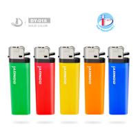 China ISO9994 Plastic Flint Wheel Gas Lighter 8.0x2.37cm Child Proof Safety Lighter for sale