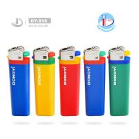 China ISO9994 Plastic Flint Wheel Gas Lighter 8.0x2.37cm Child Proof Safety Lighter for sale