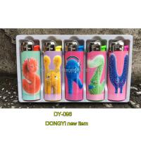 China Refillable Flint Gas Lighter ABS Plastic 8.2cm Outdoor Smoking Lighter DY-098 for sale