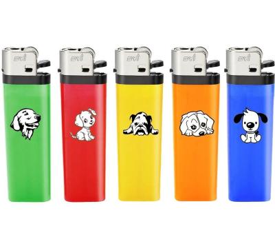China Custom Flint Wheel Gas Lighter 8.0x2.37x1.2cm ABS AS Promotional Smoking Lighter for sale